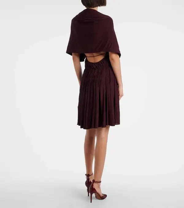 Alaïa Gathered Open-back Minidress