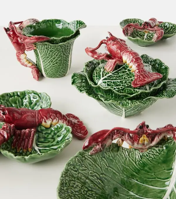 BORDALLO PINHEIRO Cabbage With Lobsters Salad Bowl - Multicoloured