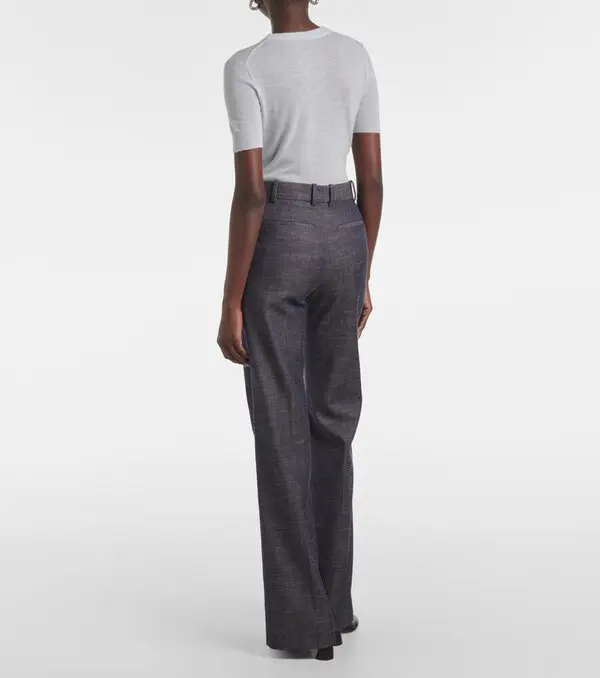 JOSEPH Morissey Flared Pants - Blue