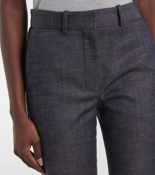 JOSEPH Morissey Flared Pants - Blue