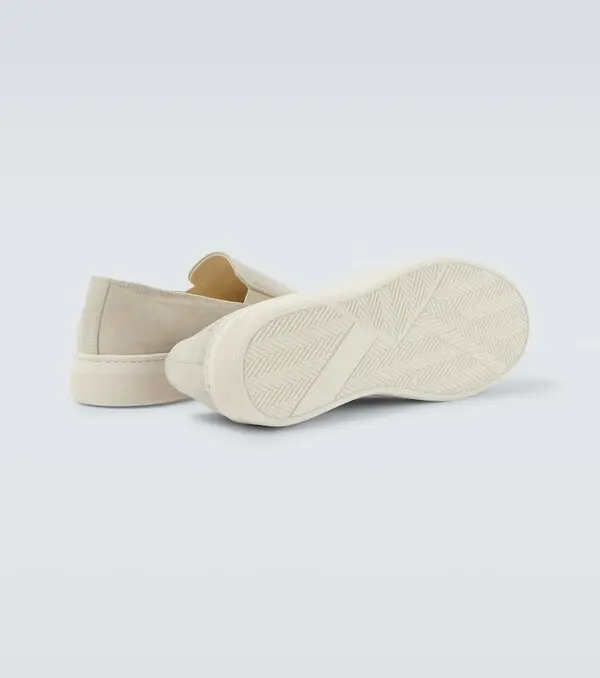 COMMON PROJECTS Suede Slip-on Sneakers - Beige