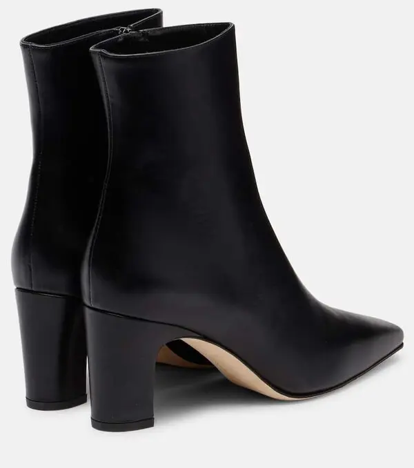 Manolo Blahnik Ofaralo Leather Ankle Boots - Black