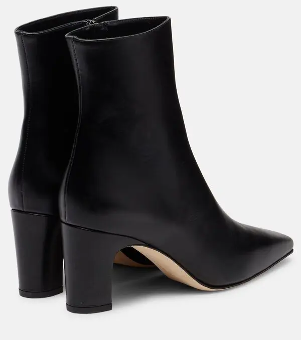 Manolo Blahnik Ofaralo Leather Ankle Boots - Black