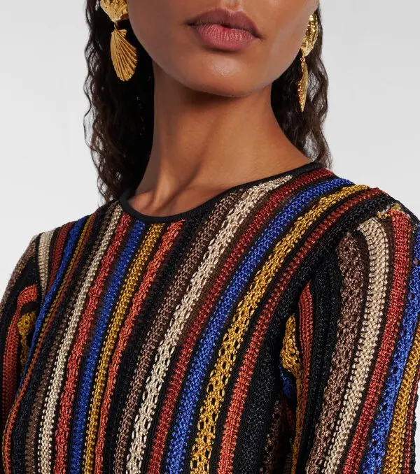 Ulla Johnson Albie Striped Lame Maxi Dress - Multicoloured