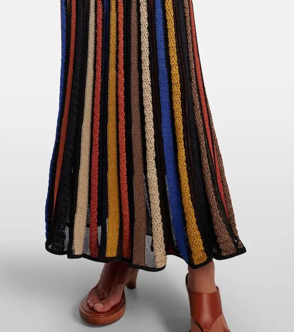 Ulla Johnson Albie Striped Lame Maxi Dress - Multicoloured