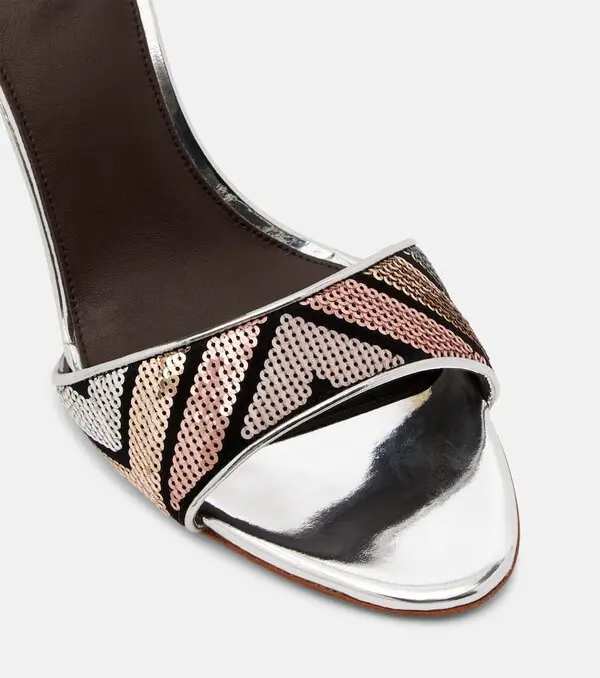 Missoni Belle Sequined Metallic Leather Sandals