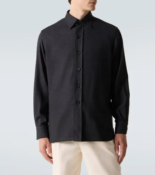 Rubinacci Virgin Wool Shirt - Grey
