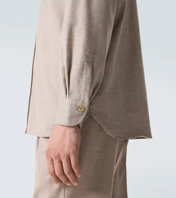 Rubinacci Virgin Wool Shirt - Beige