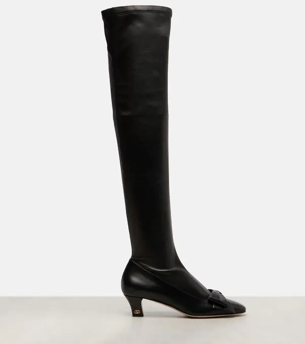 Valentino Garavani Bowow 45 Leather Over-the-knee Boots