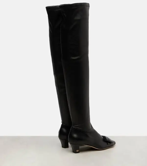 Valentino Garavani Bowow 45 Leather Over-the-knee Boots