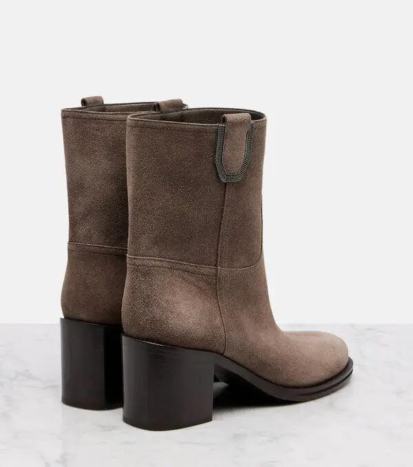 Brunello Cucinelli Suede Ankle Boots