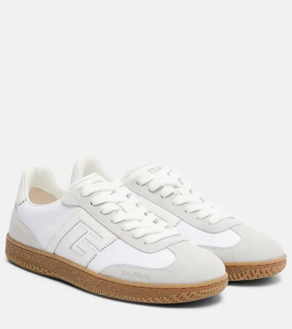 Balmain Swan Suede Sneakers
