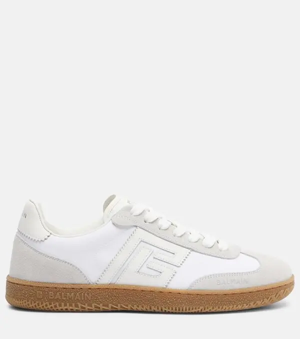 Balmain Swan Suede Sneakers