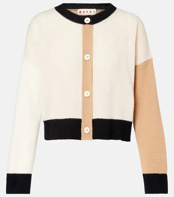 Marni Colorblocked Cashmere Cardigan