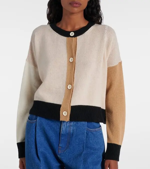 Marni Colorblocked Cashmere Cardigan