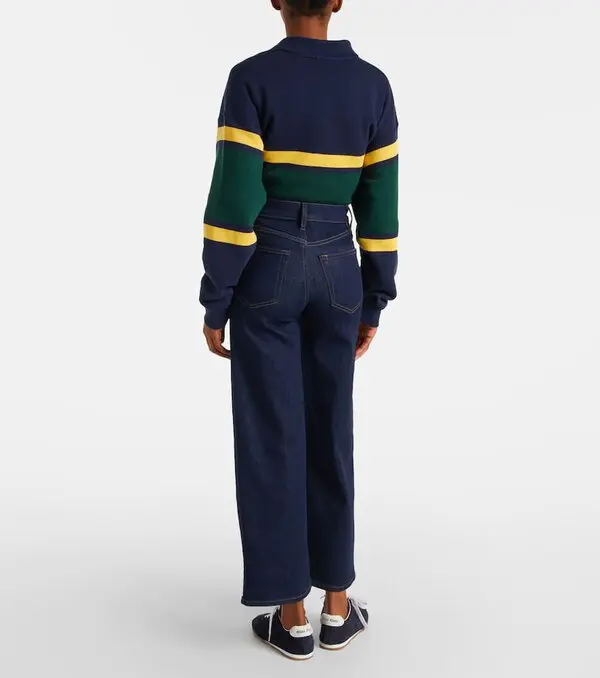 FRAME Le Slim Palazzo Crop Wide-leg Jeans