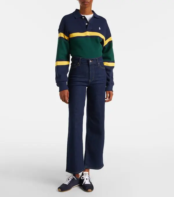 FRAME Le Slim Palazzo Crop Wide-leg Jeans