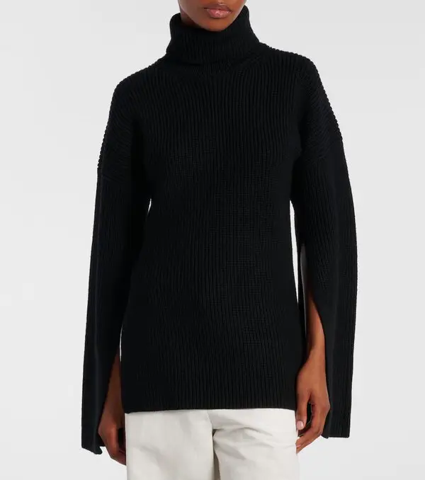 TOTEME Ribbed-knit Wool Turtleneck Sweater