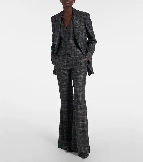 Gabriela Hearst Coleridge Checked Wool And Silk Vest