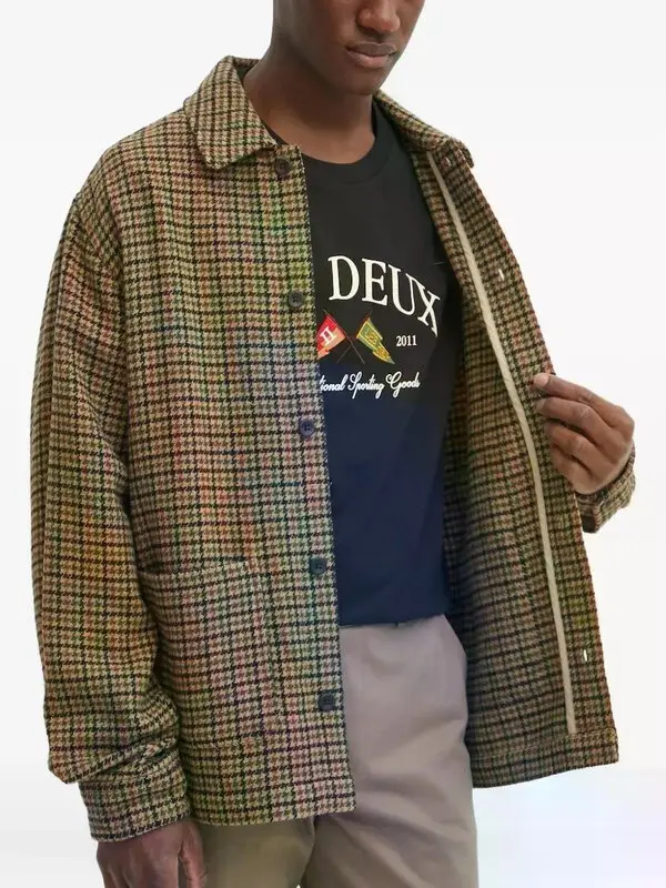 LES DEUX Houndstooth Wool Shirt