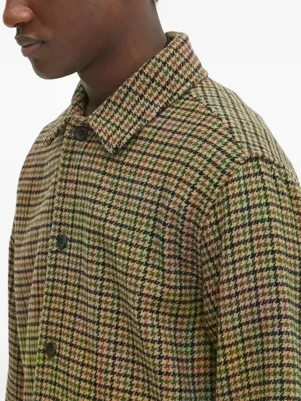 LES DEUX Houndstooth Wool Shirt