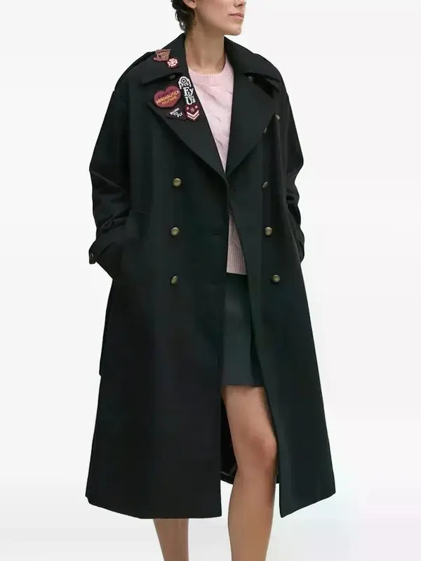 AERONAUTICA MILITARE Patch-embellished Belted Coat