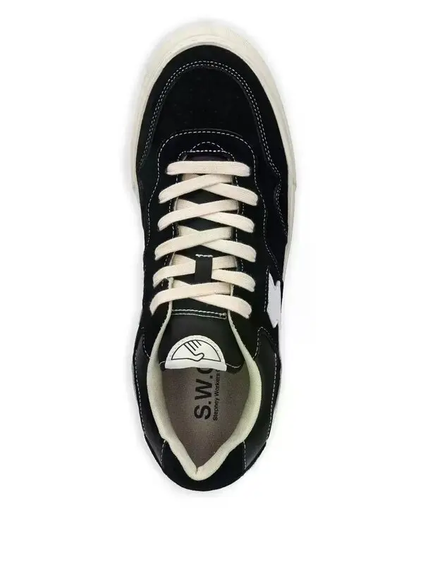 S.W.C STEPNEY WORKERS CLUB Suede Leather Sneakers - Black