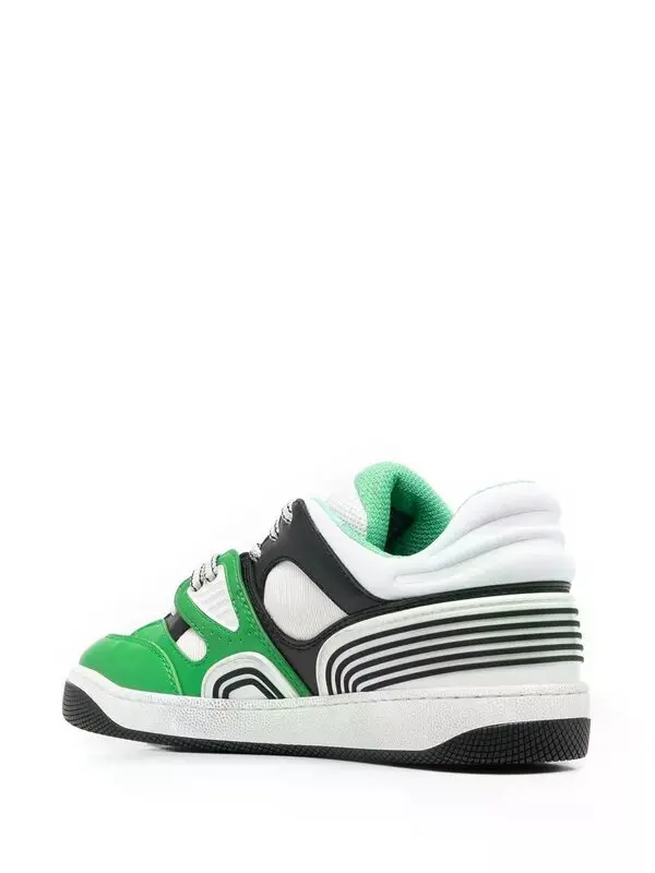Gucci Basket Panelled Sneakers - White