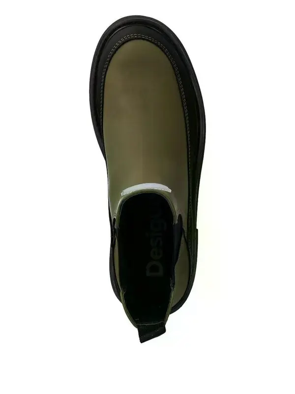Desigual Elastic-panel Platform Boots - Green