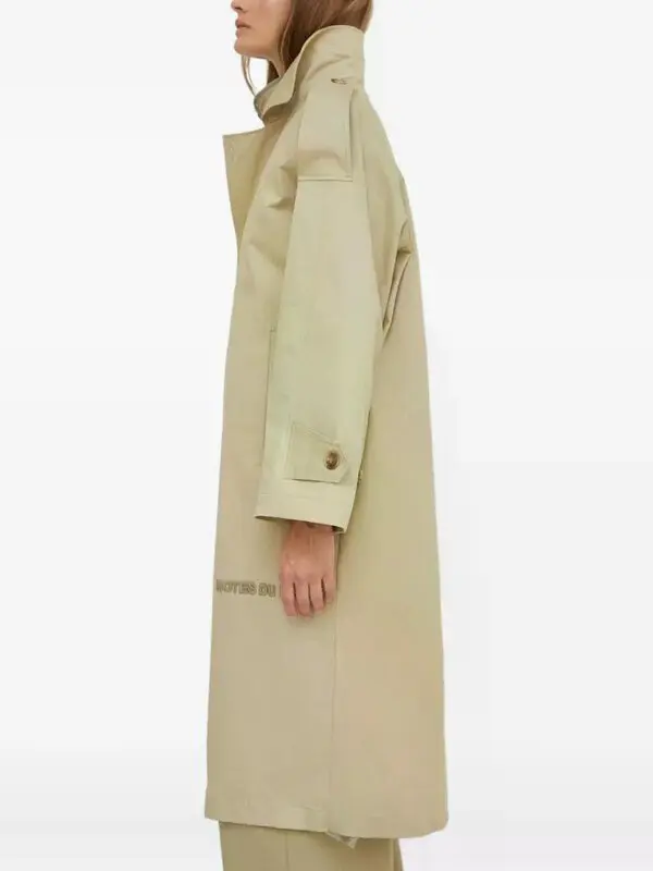 NOTES DU NORD Buttoned Coat With Embroidered Logo