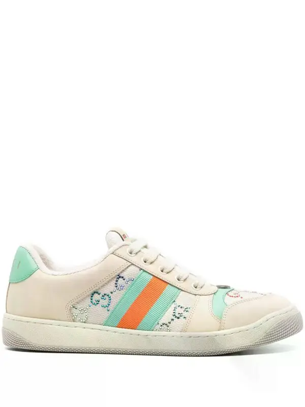 Gucci Screener Panelled Sneakers - Neutrals