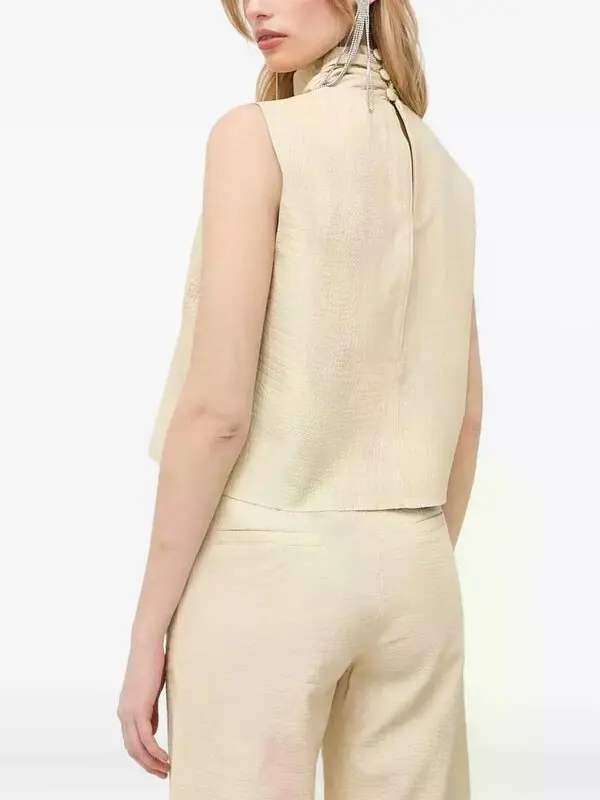 NOTES DU NORD Leather High-neck Vest