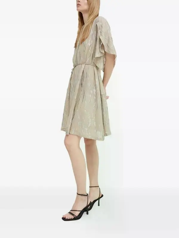 BRUUNS BAZAAR Abstract-print Tiered Mini Dress