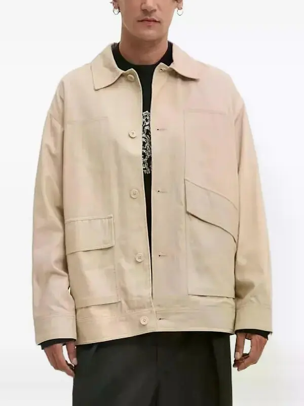 Desigual Embroidered-details Buttoned Shirt Jacket
