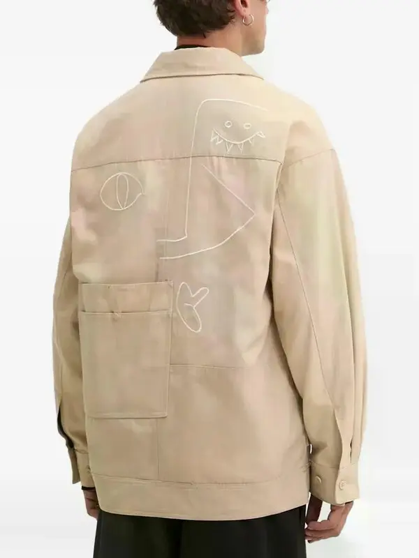 Desigual Embroidered-details Buttoned Shirt Jacket