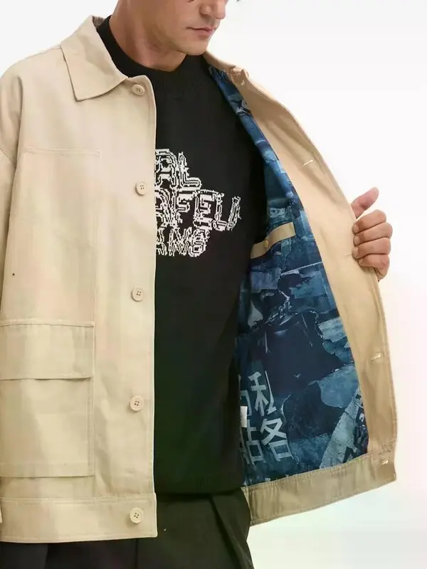 Desigual Embroidered-details Buttoned Shirt Jacket