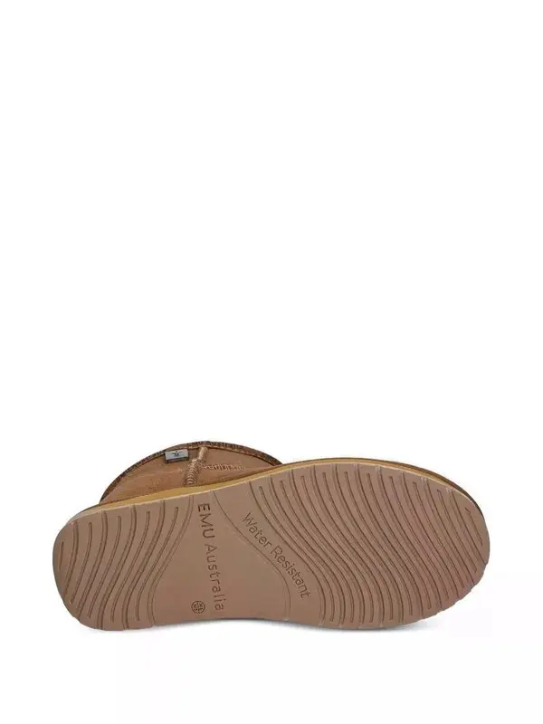 EMU AUSTRALIA Sheepskin-lined Boots With Logo Plaque - Brown