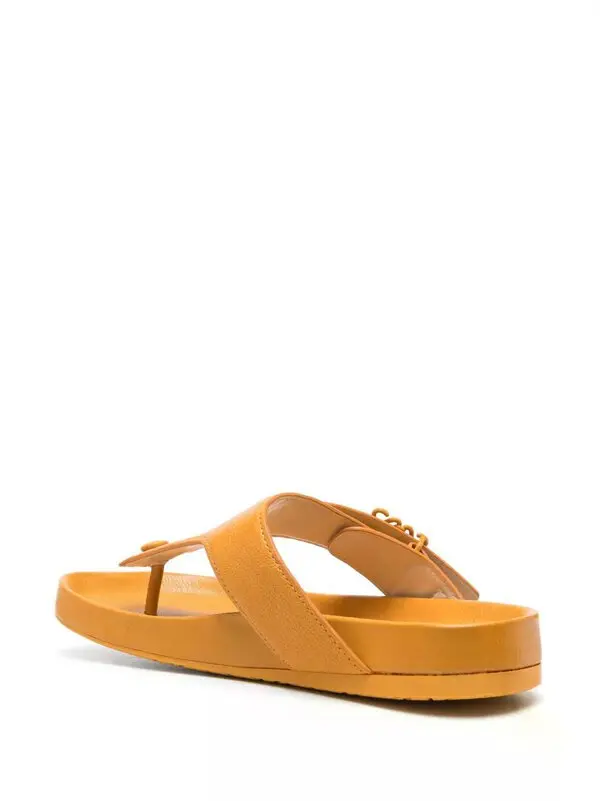 Loewe Logo-plaque Leather Flip Flops