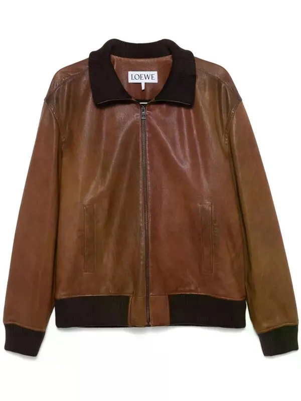 Loewe Zip-up Leather Jacket