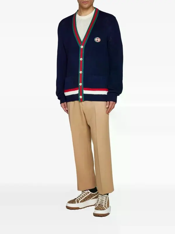 Gucci Web-stripe Button-up Cardigan