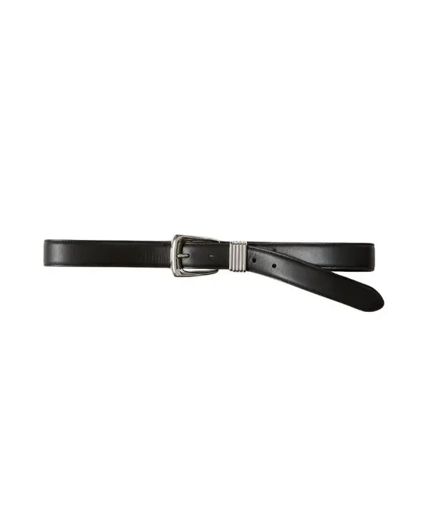 Veronica Beard Arch Leather Belt - Black/silver