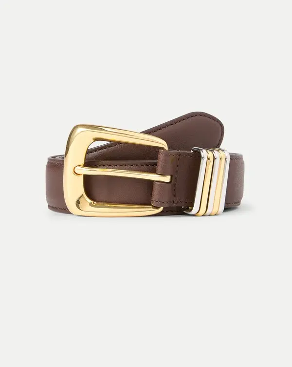 Veronica Beard Arch Leather Belt