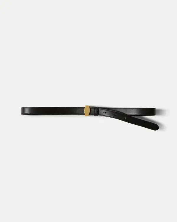 Veronica Beard Dash Leather Belt - Black