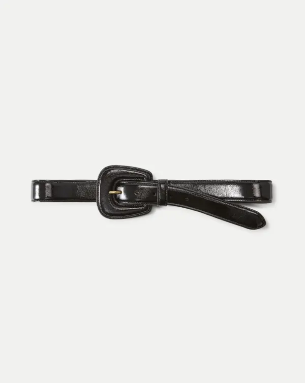 Veronica Beard Elsy Leather-buckle Belt - Black
