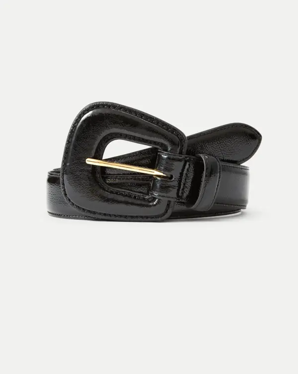Veronica Beard Elsy Leather-buckle Belt - Black
