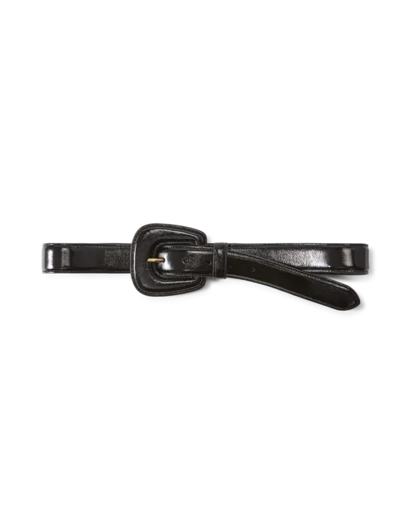Veronica Beard Elsy Leather-buckle Belt - Black