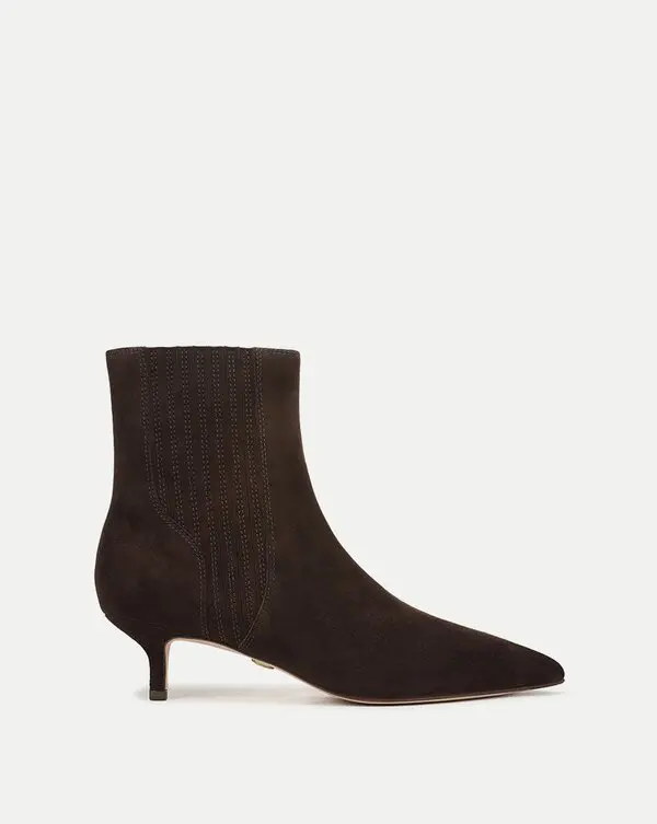Veronica Beard Lisa Kitten-heel Ankle Boots - Espresso
