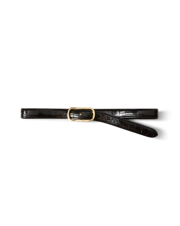 Veronica Beard Loop Suede Belt - Black