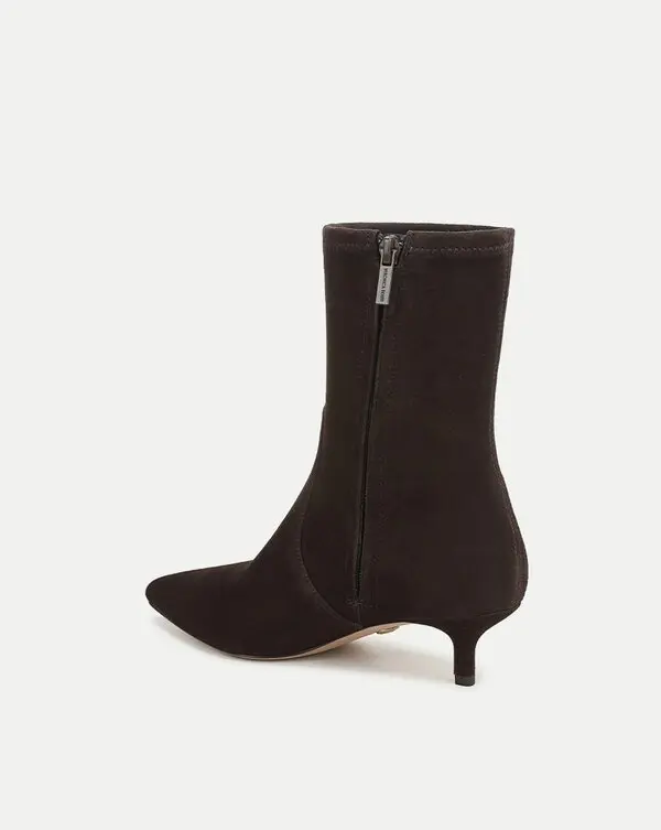 Veronica Beard Lisa Stretch Kitten-heel Ankle Boots