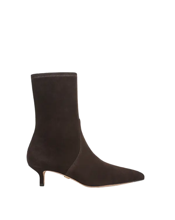 Veronica Beard Lisa Stretch Kitten-heel Ankle Boots